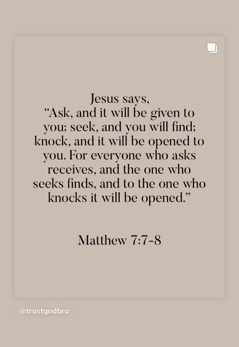 Matthew 7:7-8 – Christy Matthews Art